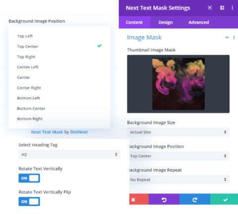 Text Mask | Divi Next Texts